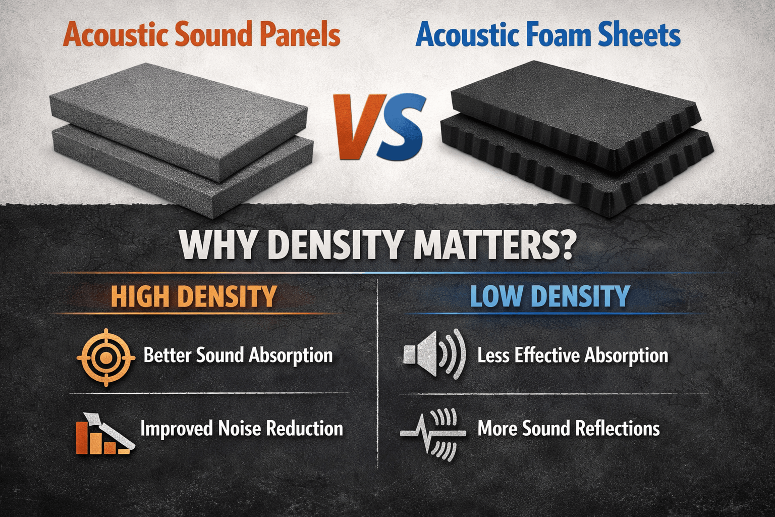 Acoustic Sound Panels vs. Acoustic Foam Sheets: Why density matters ...